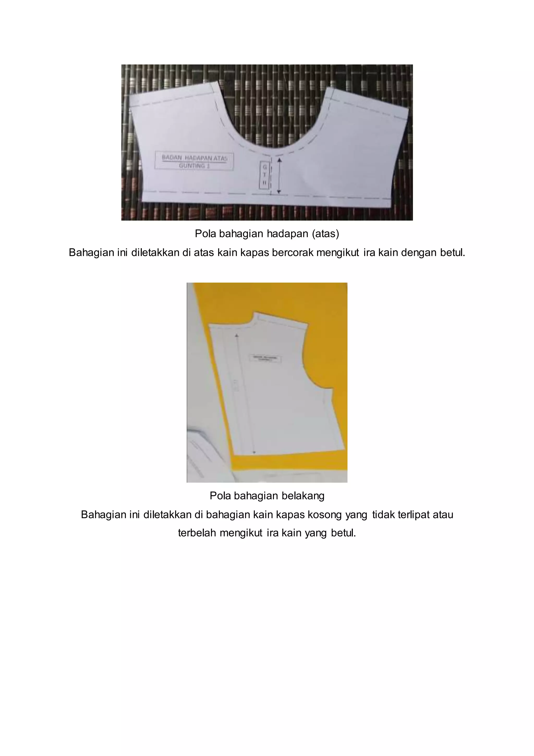 rekod kerja jahitan | DOCX