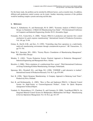 Polca Versus Conwip | PDF