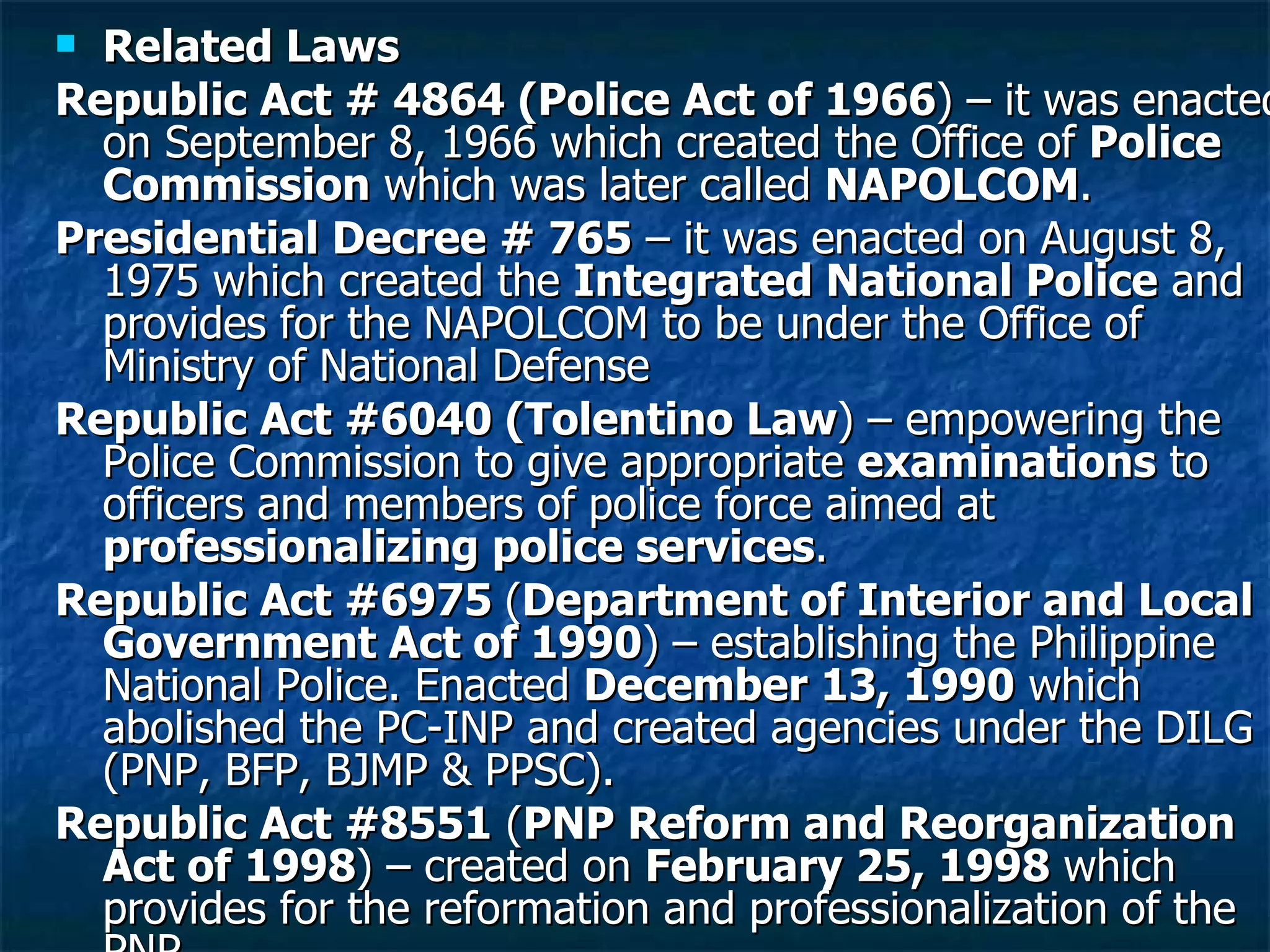 Polce organization and administration (demo presentation) | PPT