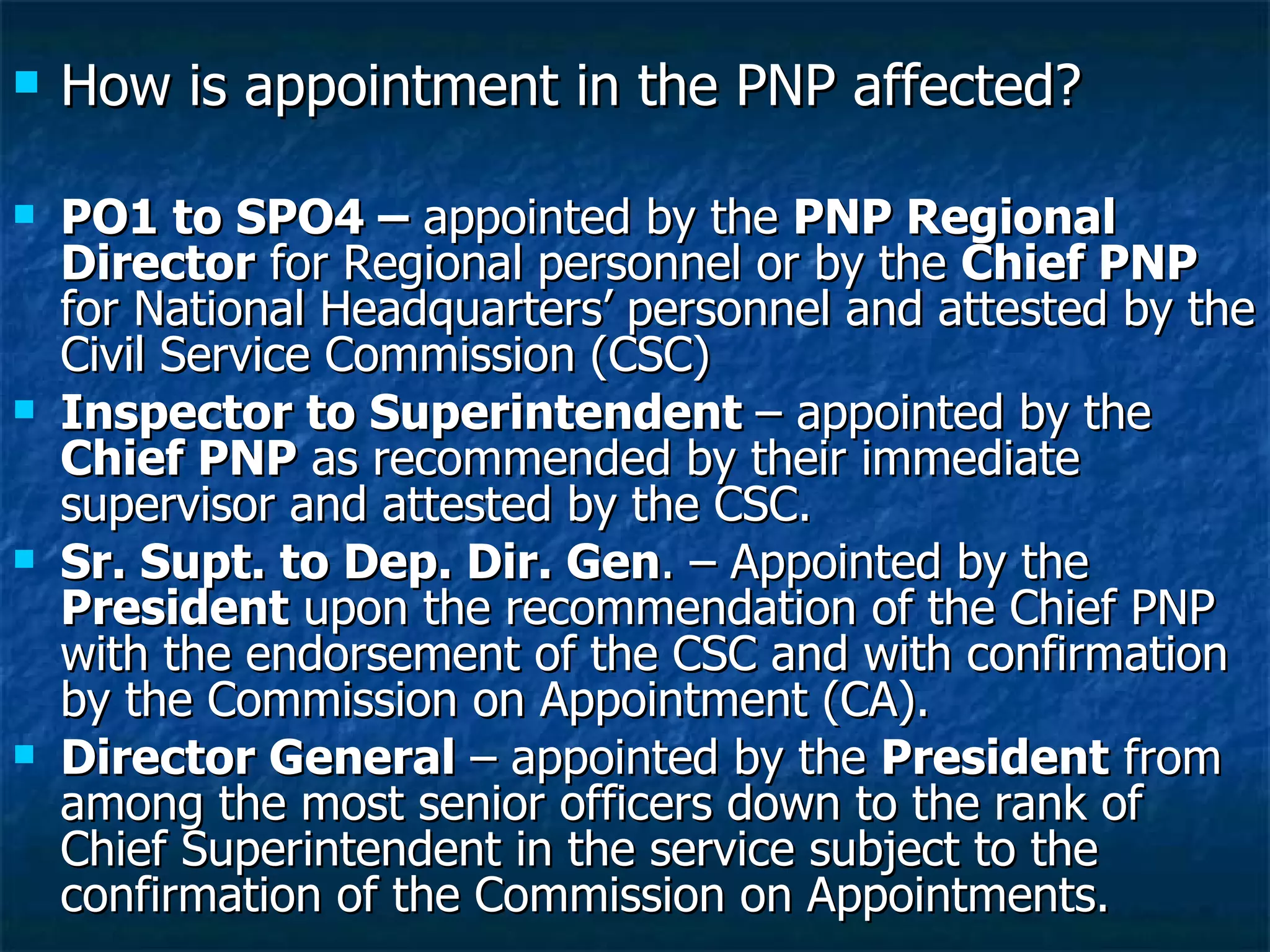 Polce organization and administration (demo presentation) | PPT