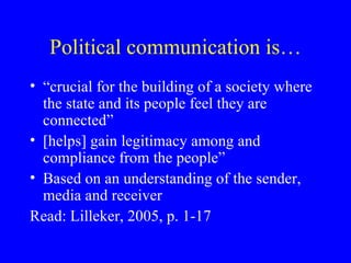 Political Communication 1: Intro | PPT