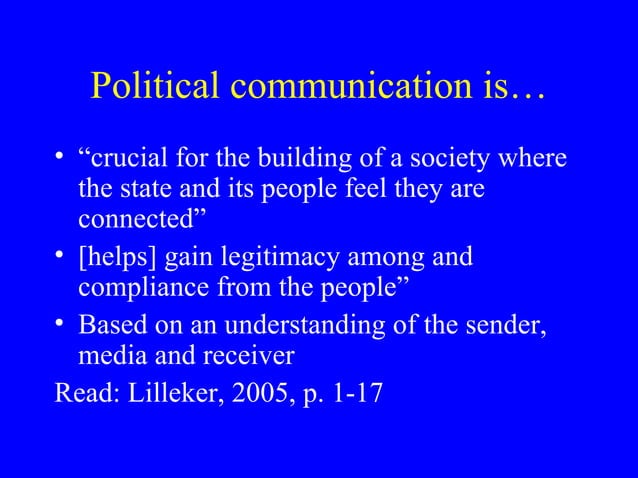 Political Communication: Introduction | PPT