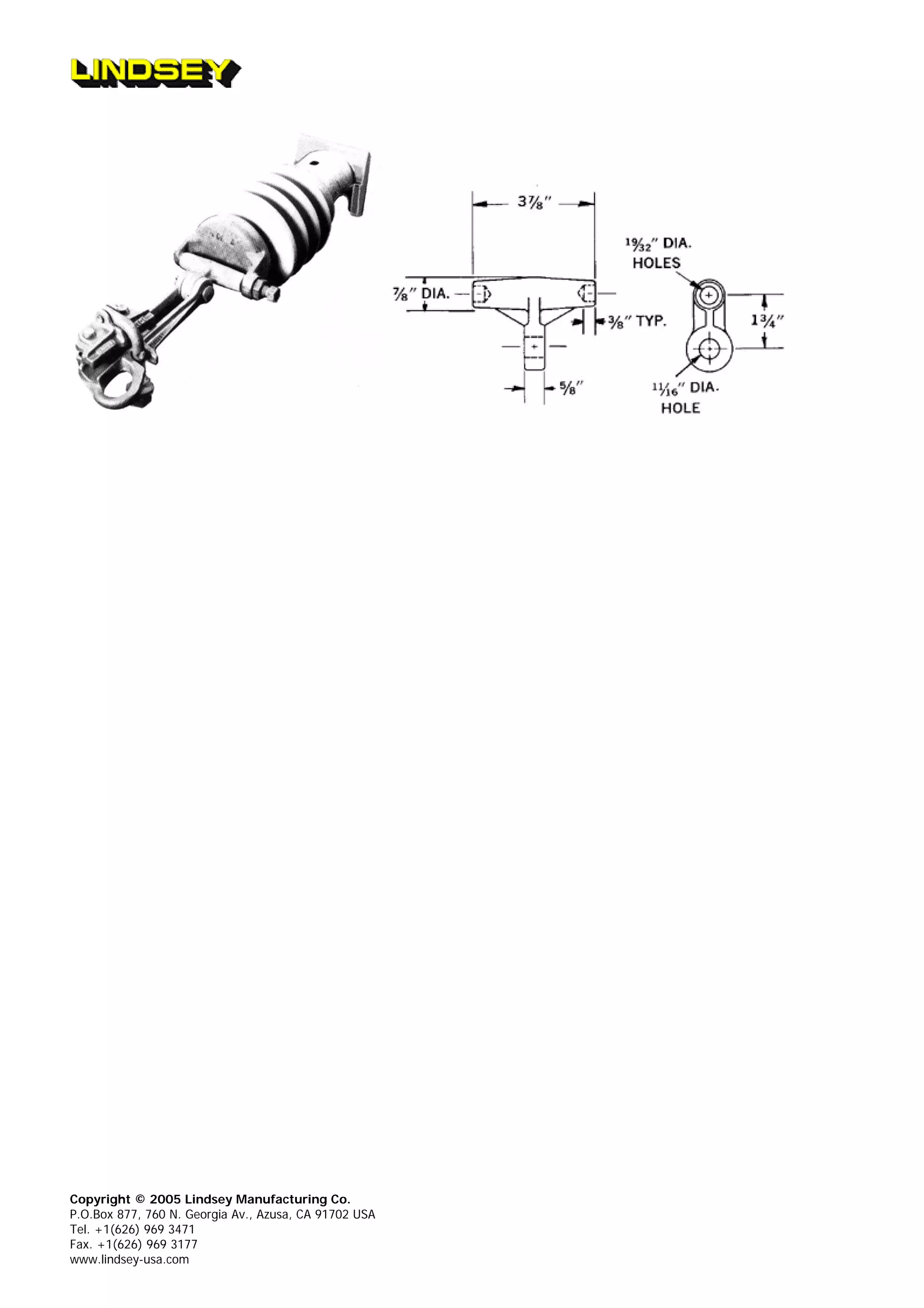 Pole Line Hardware Dead End Adapter | PDF