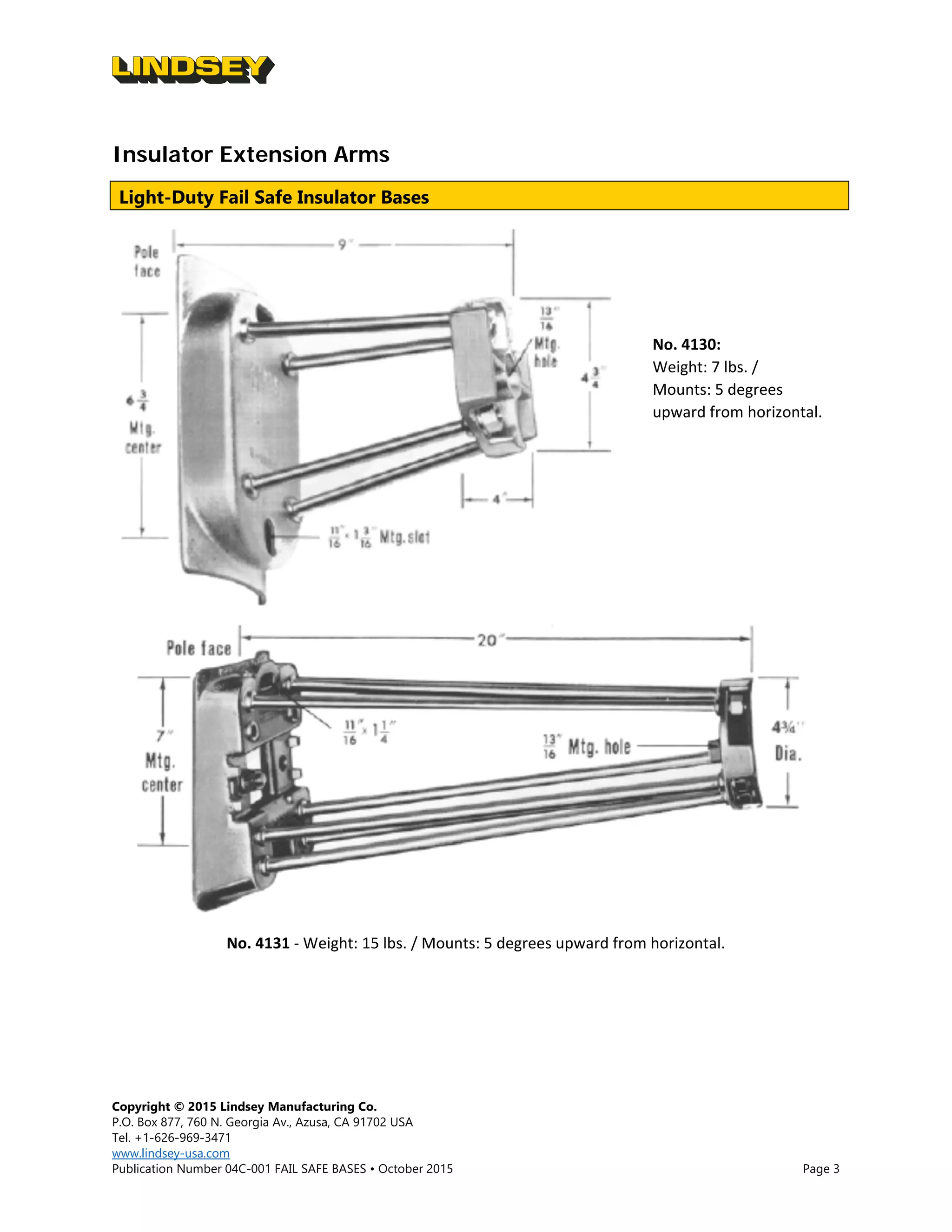 Pole Line Hardware Fail Safe Bases | PDF