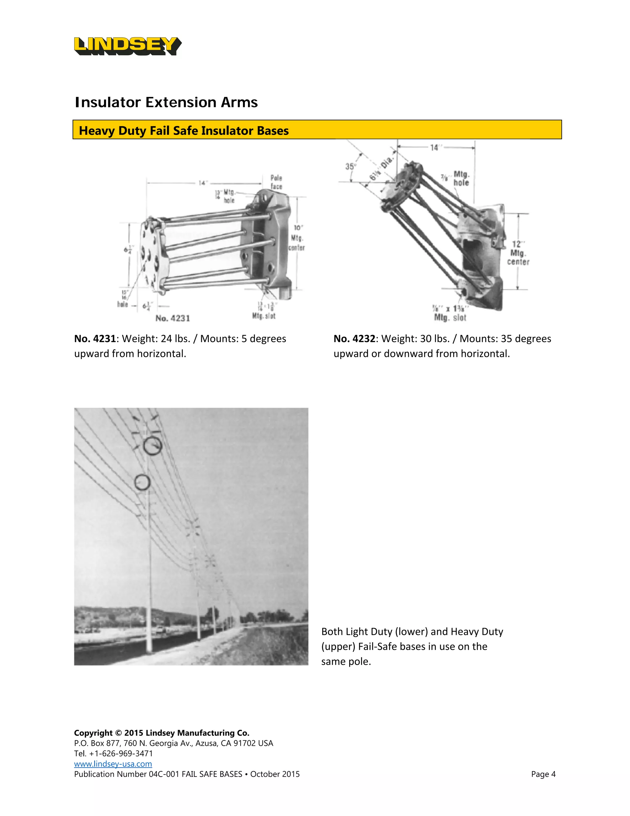 Pole Line Hardware Fail Safe Bases | PDF