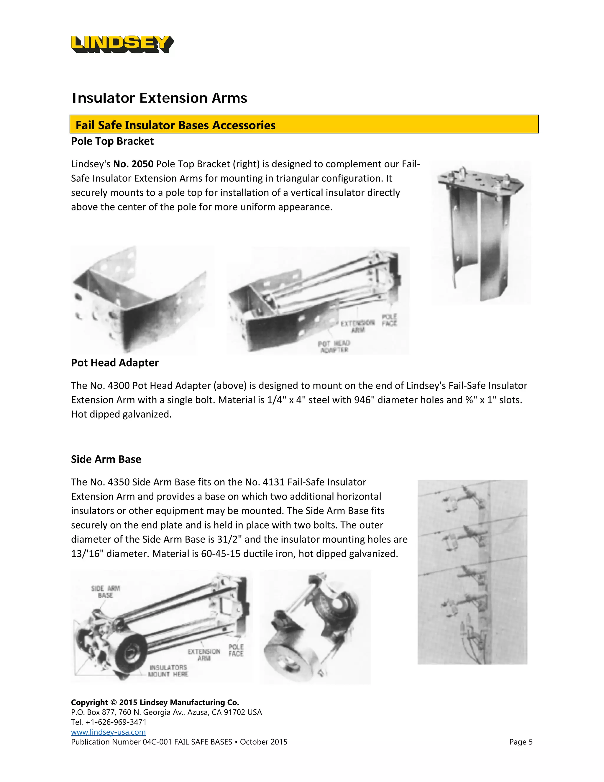 Pole Line Hardware Fail Safe Bases | PDF
