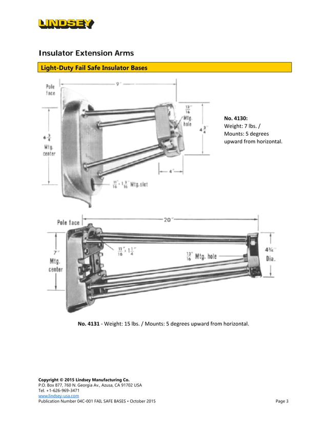 Pole Line Hardware Fail Safe Bases | PDF