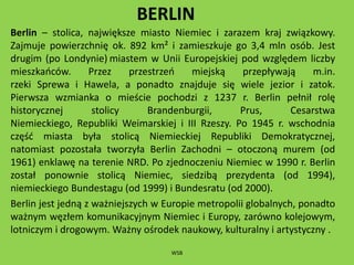 Polecane miejsce Berlin | PPT