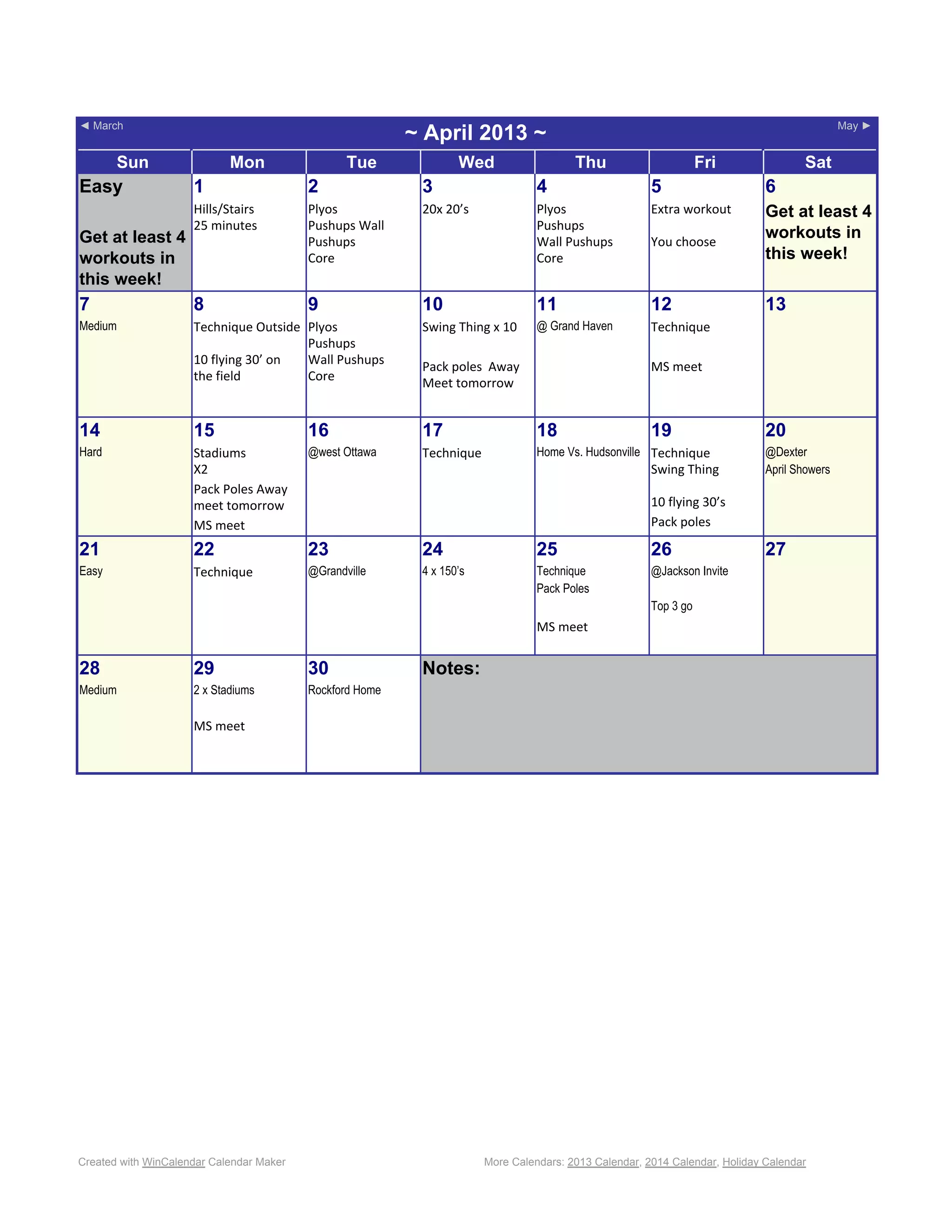 Pole Vault Workouts | PDF