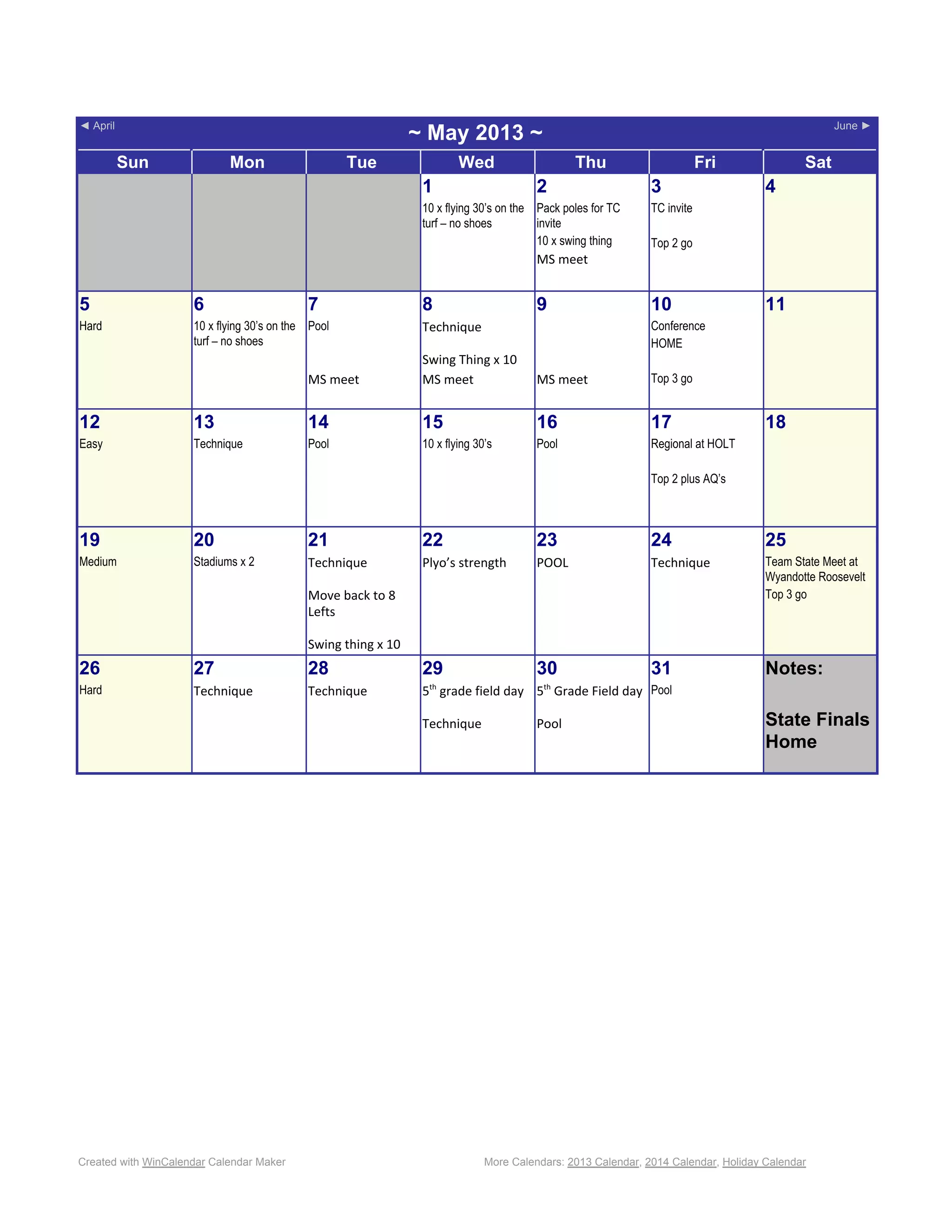 Pole Vault Workouts | PDF