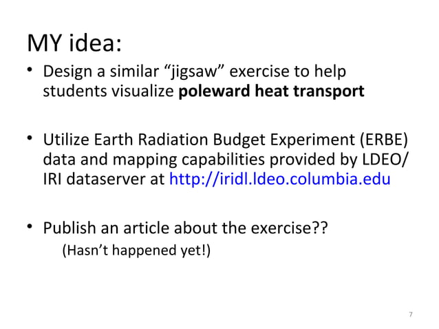 Poleward Heat Transport Jigsaw | PPT