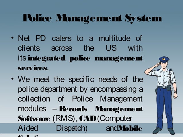 Police Management System | PPT | Technology & Computing