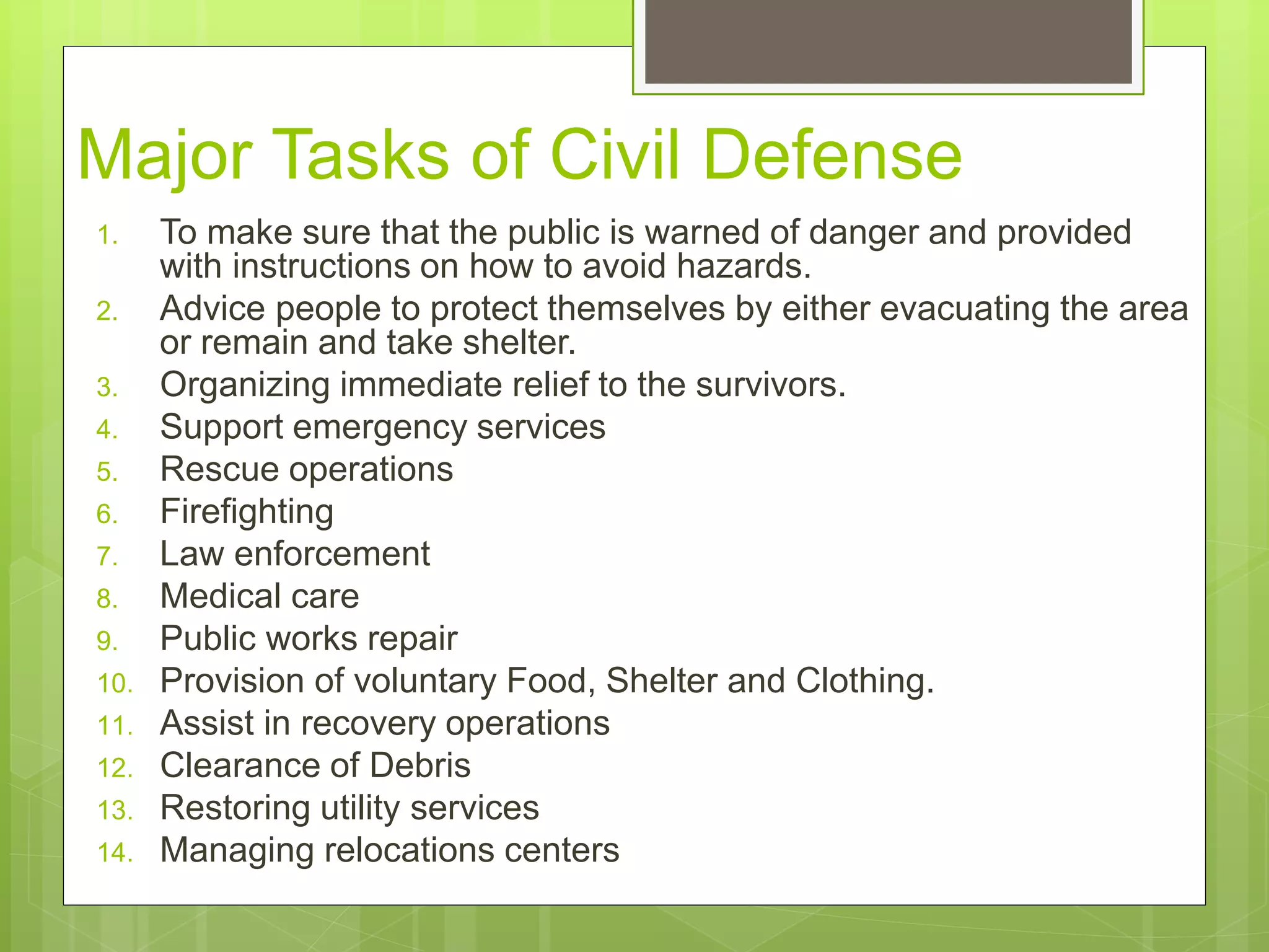 Police and civil defense in disaster management | PPTX