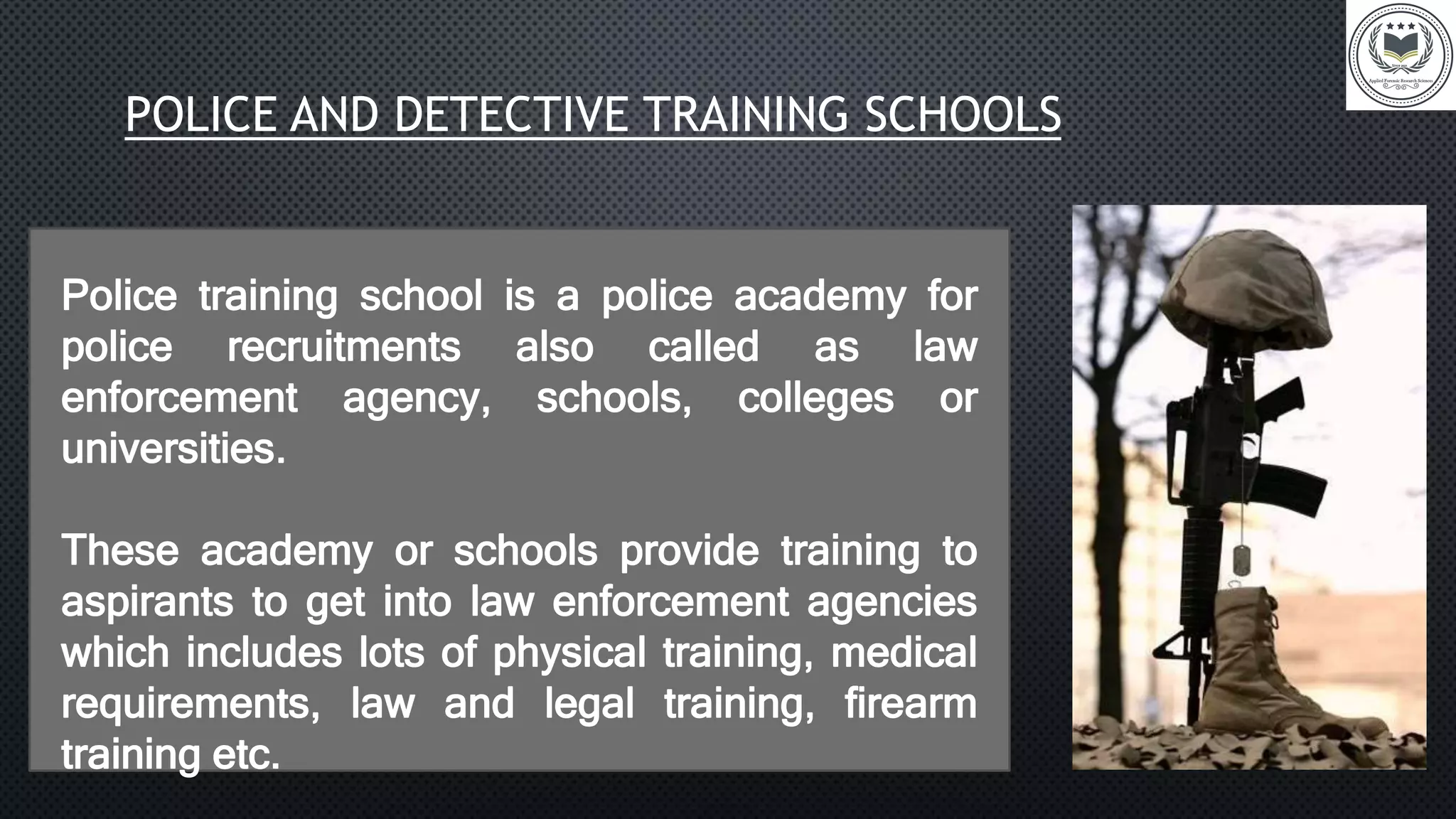 Police and Detective Training Schools | PPTX