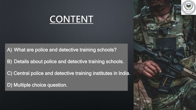 Police and Detective Training Schools | PPTX | Crime & Harmful Acts to ...