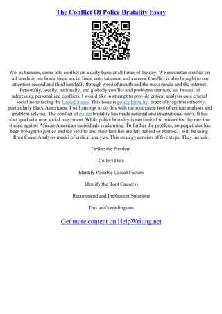 Police Brutality Essays | PDF