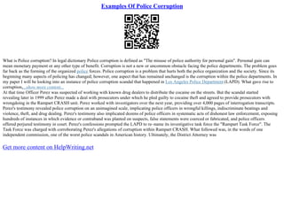 Police Corruption | PDF