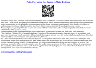 Police Corruption | PDF