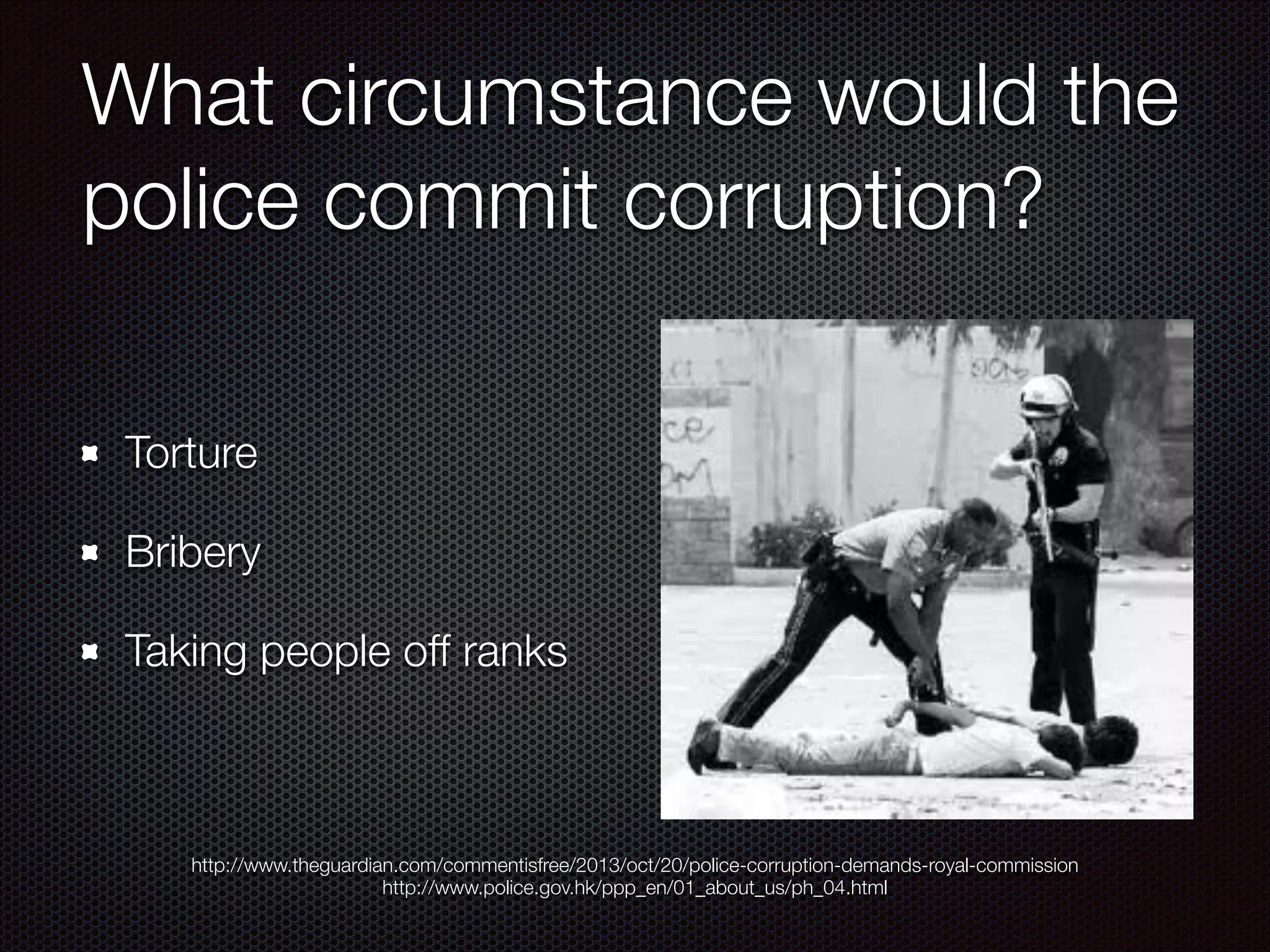 Police corruption presentation | PPT