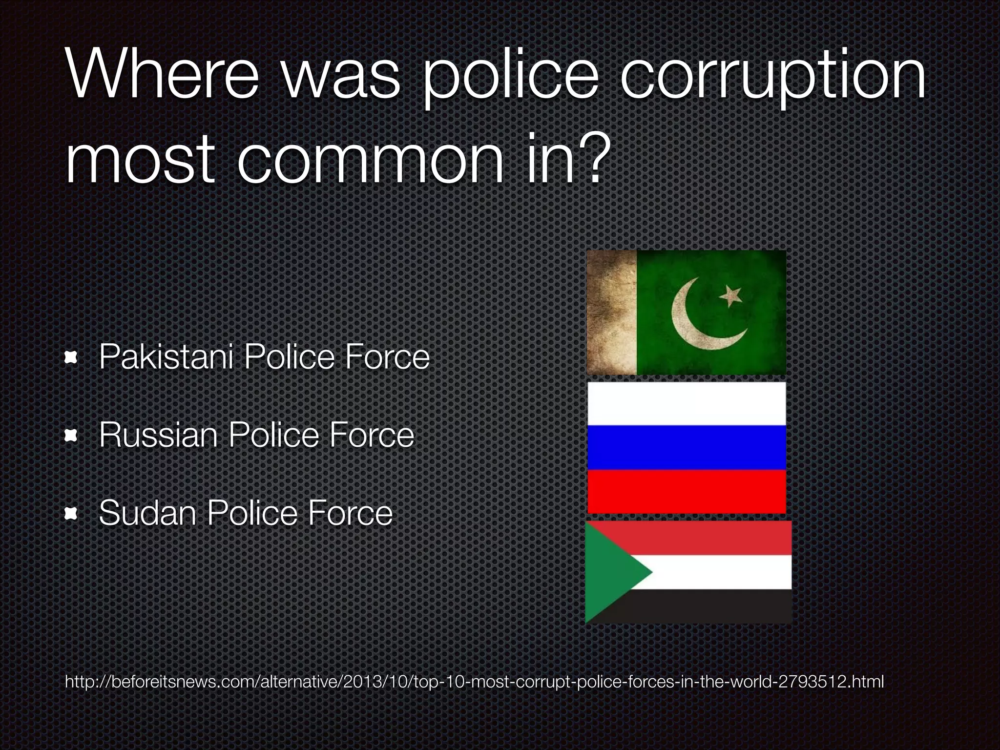 Police corruption presentation | PPT