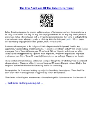 Police Department Roles And Functions | PDF