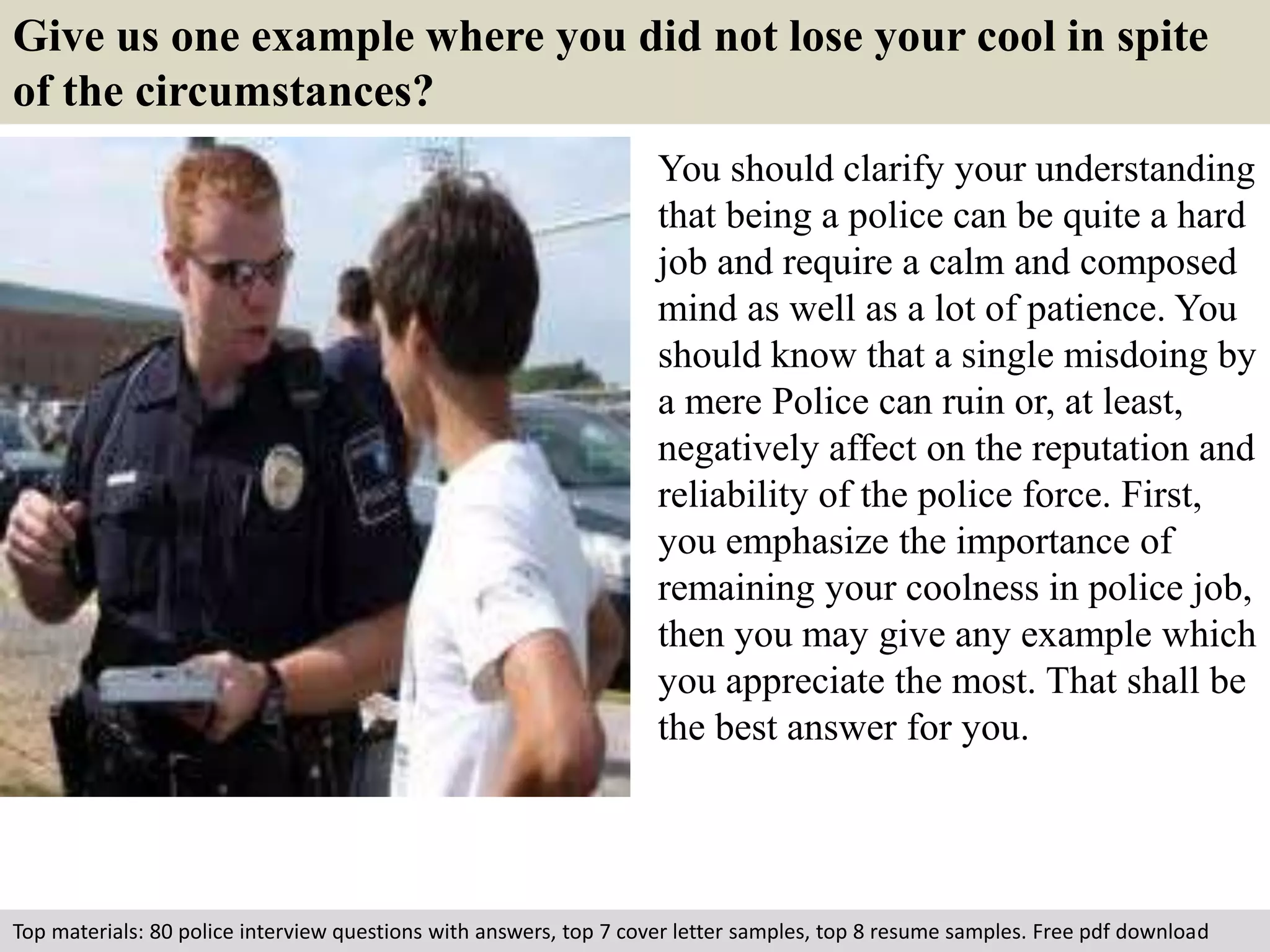 Police detective interview questions | PPTX