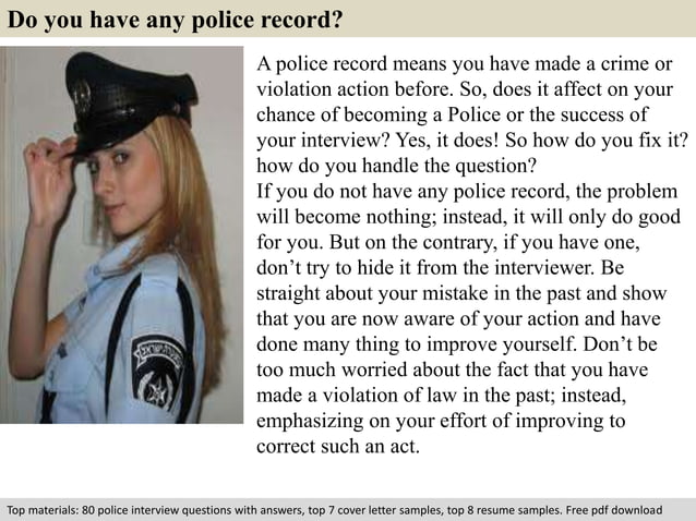 Police detective interview questions | PPTX