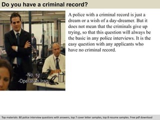 Police detective interview questions | PPTX