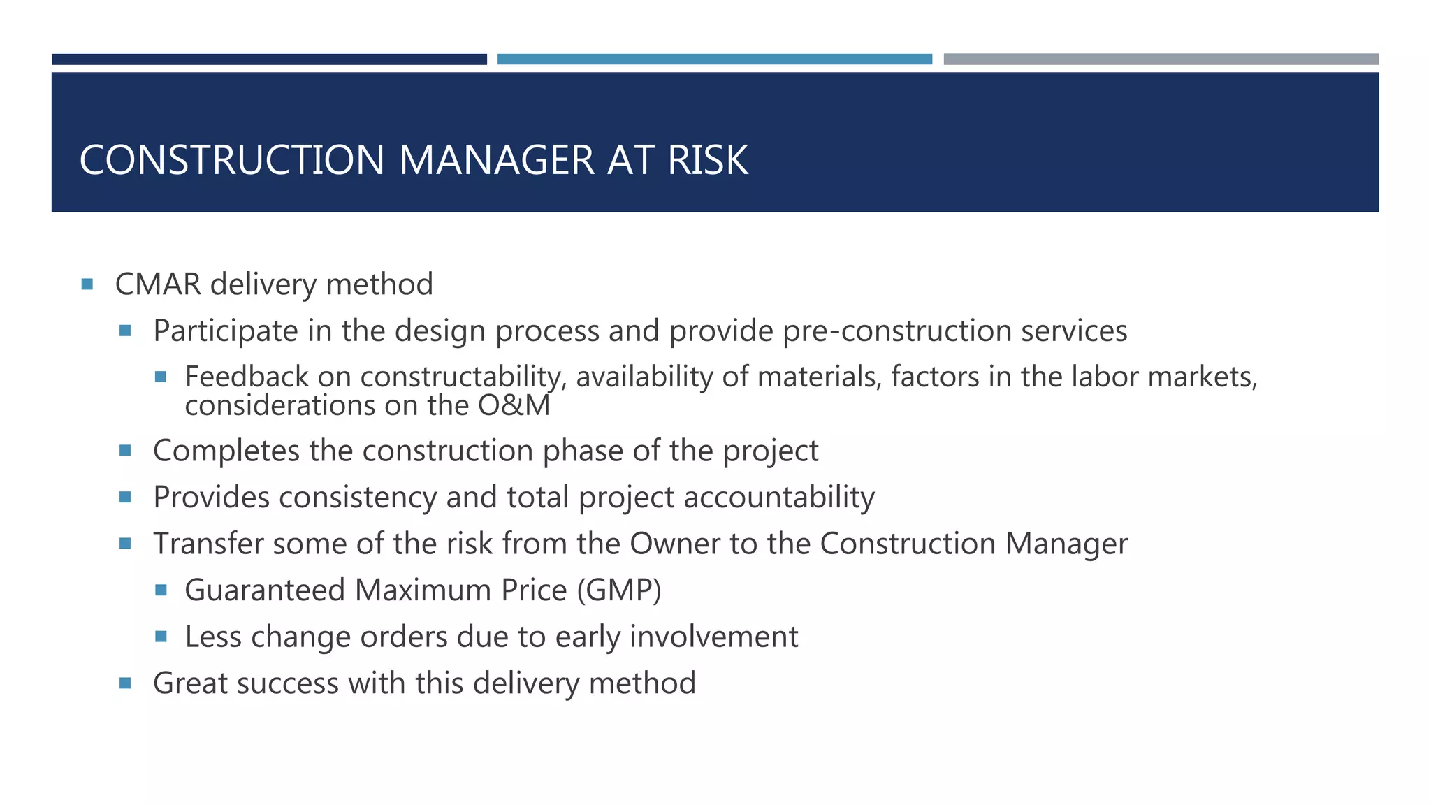 Police Facility Construction Manager at Risk | PPT