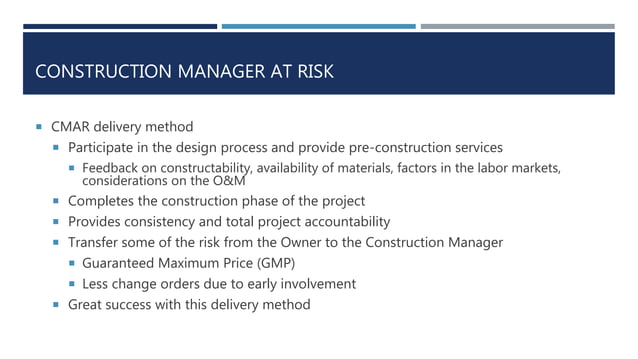 Police Facility Construction Manager at Risk | PPT