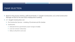 Police Facility Construction Manager at Risk | PPT