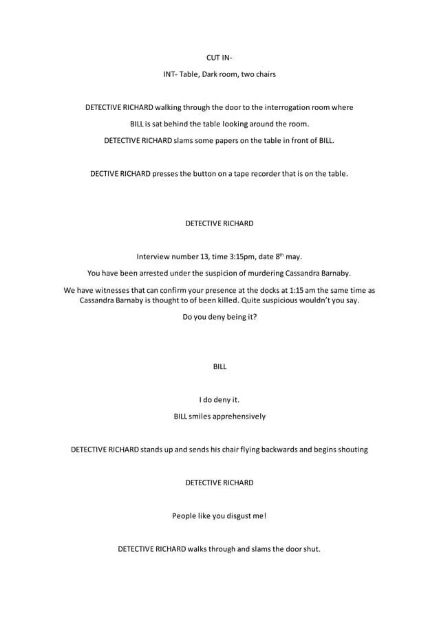 Police interrogation | DOCX