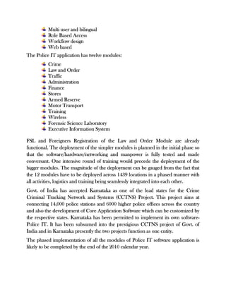 Police IT, Press Note | PDF
