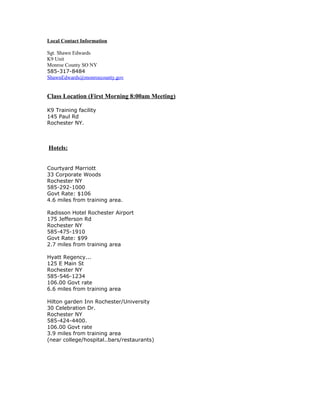 Police K9 Decoy Seminar Monroe County SO Rochester NY | DOC | Law