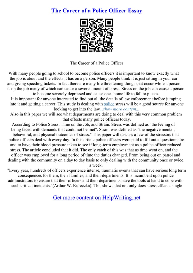 Police Officer Essay | PDF