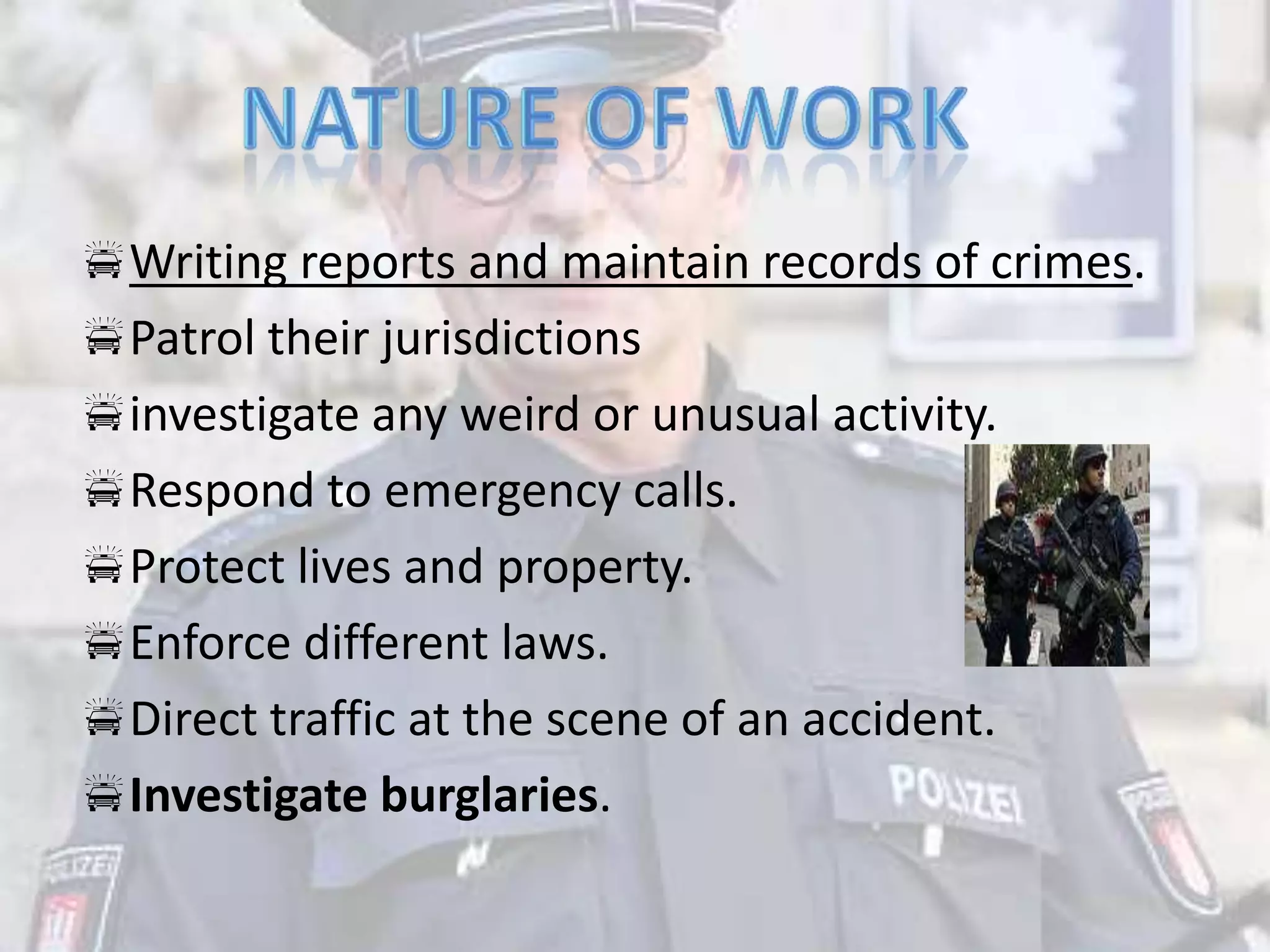 Police officer powerpoint | PPTX