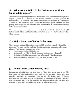 Police order pakistan | DOCX