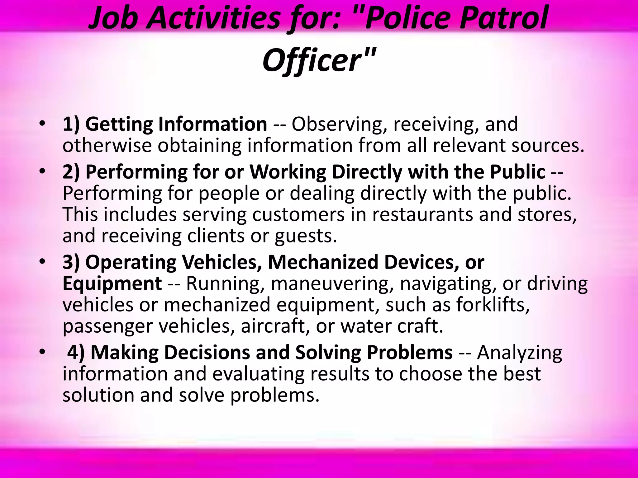 Police patrol | PPTX