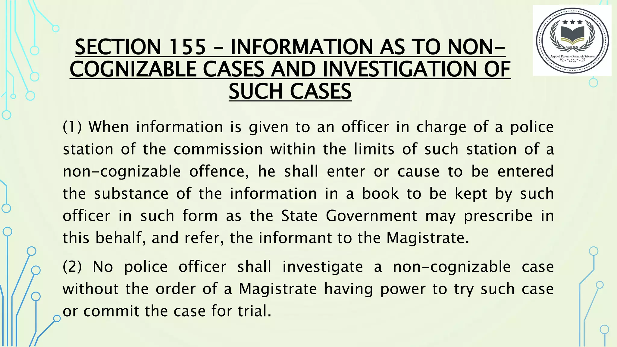 Police Power of Investigation | PPTX