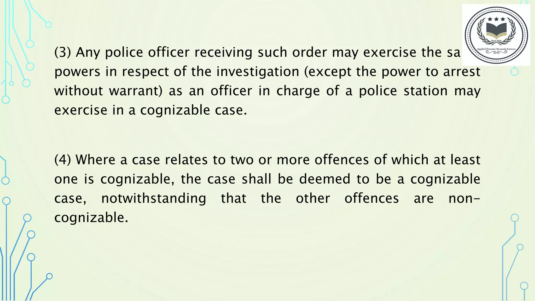 Police Power of Investigation | PPTX