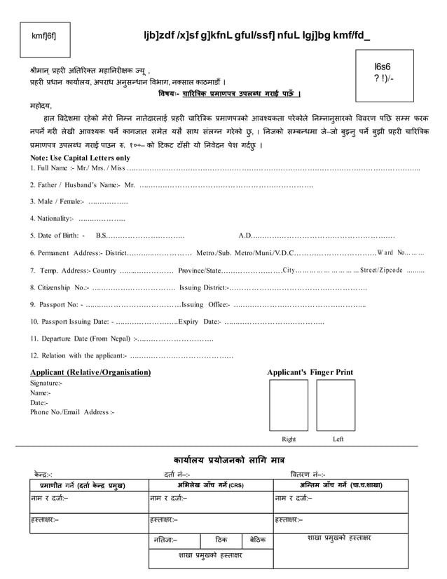 Police report form | DOCX