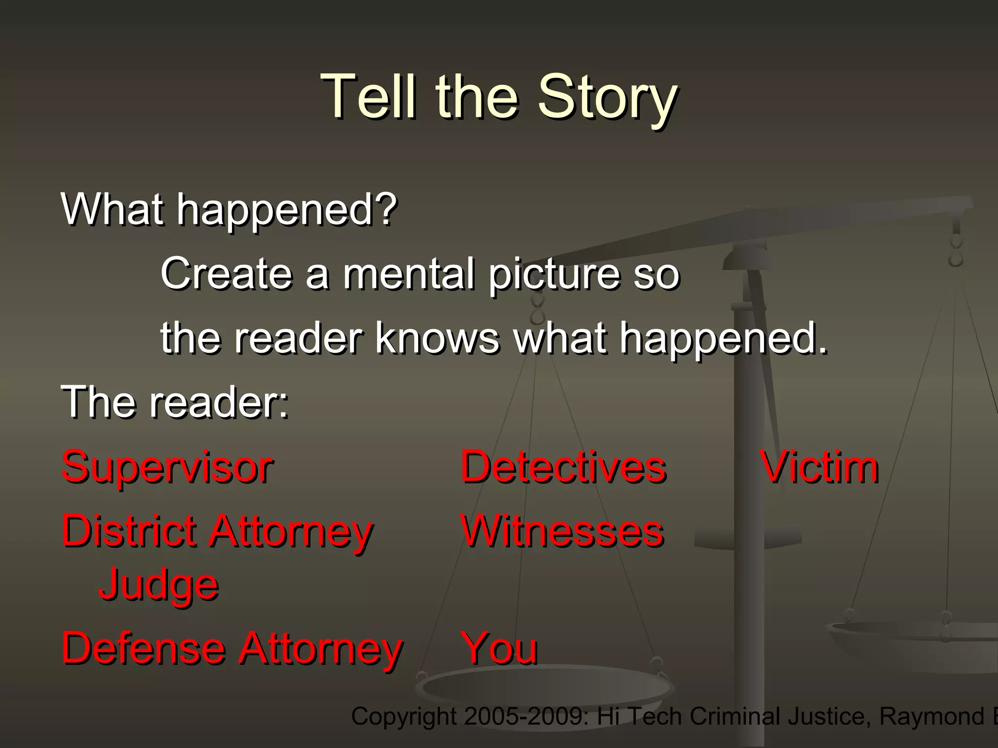 Police Report Writing | PPT