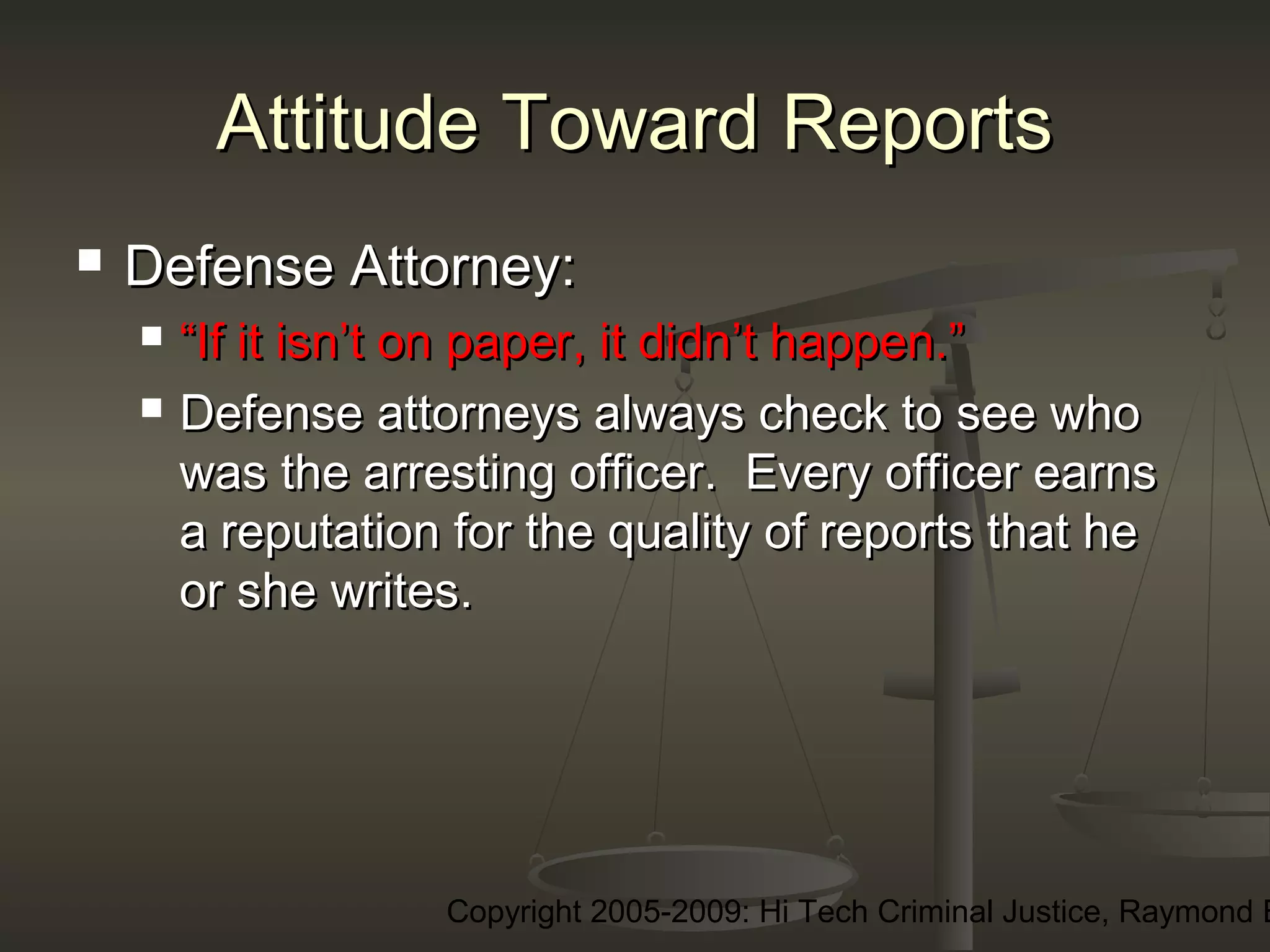Police Report Writing | PPT