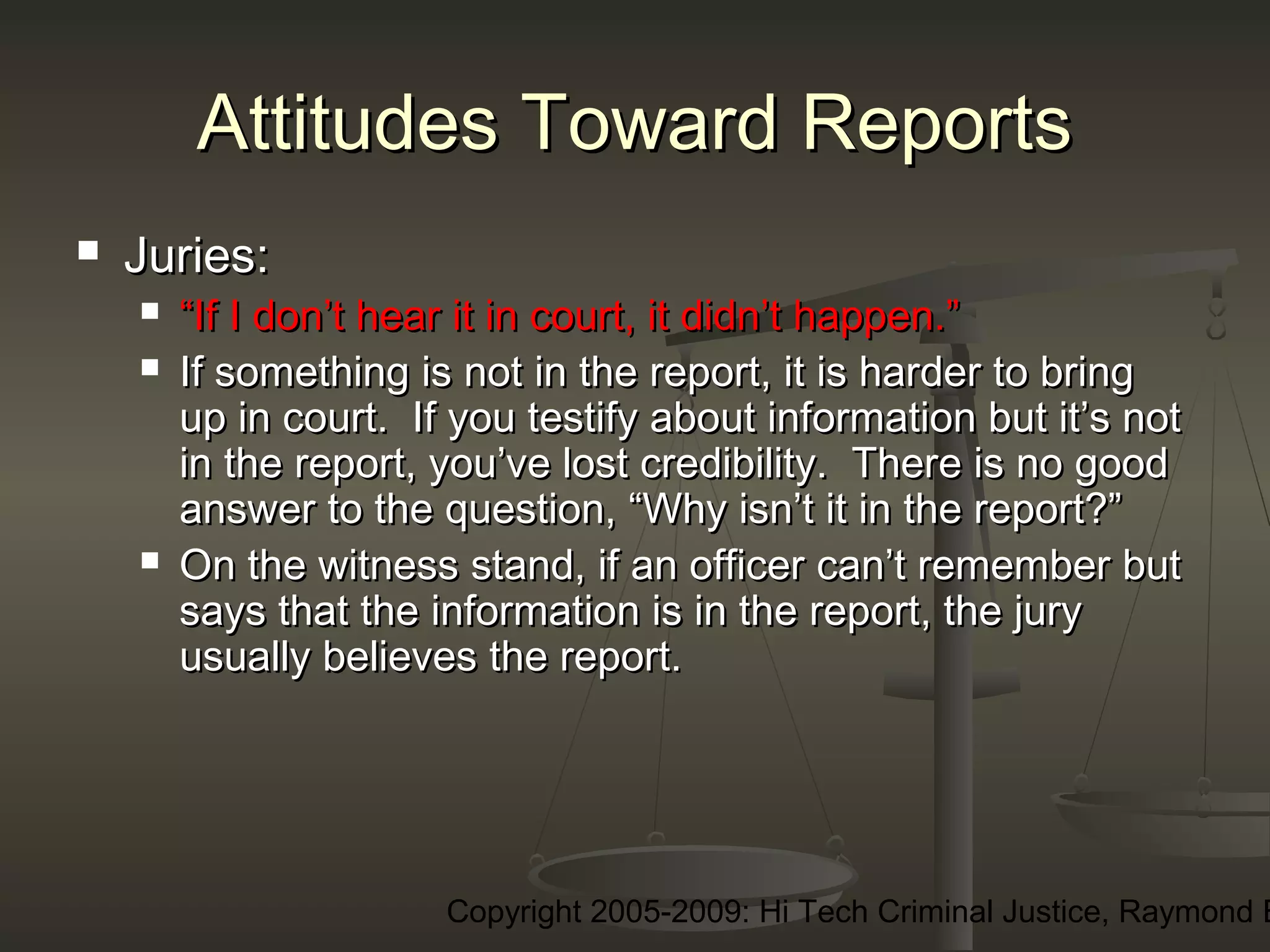 Police Report Writing | PPT
