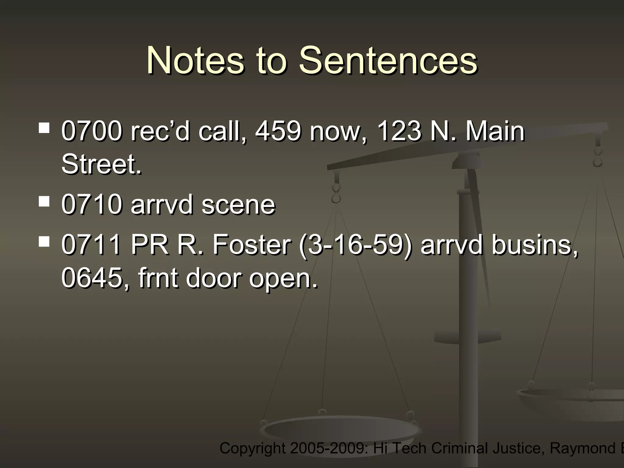 Police Report Writing | PPT