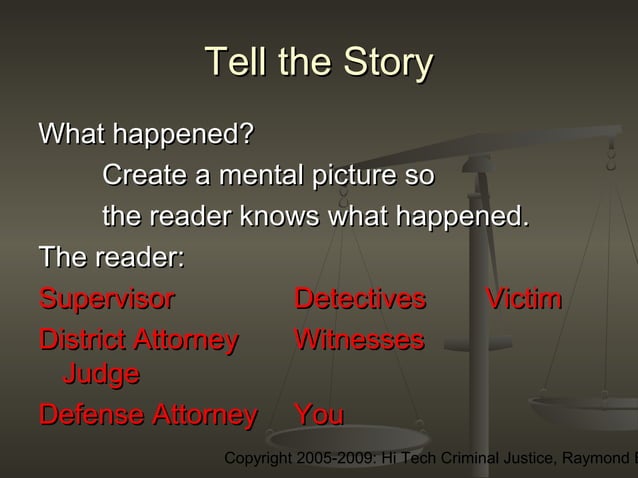 Police Report Writing | PPT