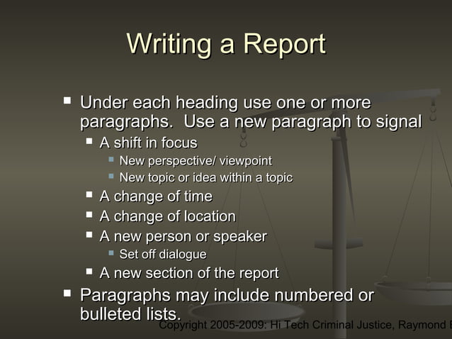 Police Report Writing | PPT