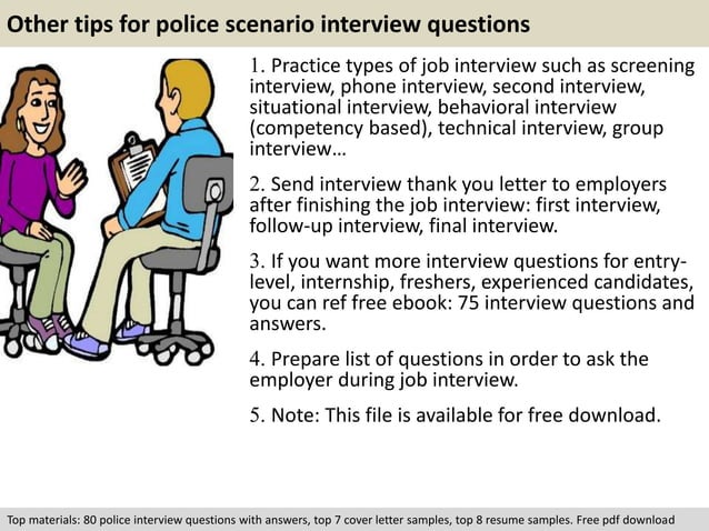 Police scenario interview questions | PPTX
