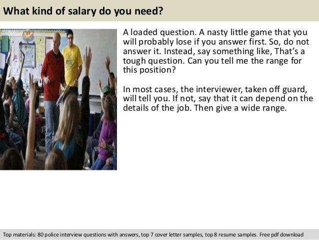 Police sergeant interview questions