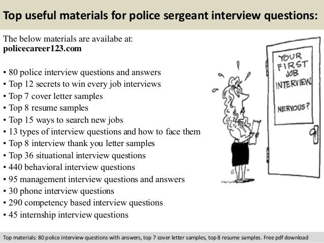 Police sergeant interview questions